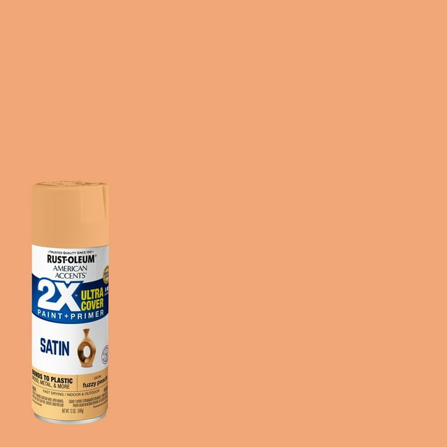 Fuzzy Peach, Rust-Oleum American Accents 2X Ultra Cover Satin Spray ...