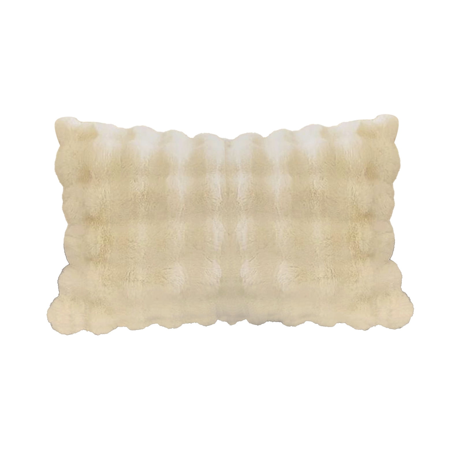 Fuzzy Plush Pillowcase, Luxurious Long Pile Bubble Texture Pillow Cover ...