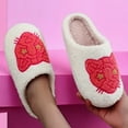 Fuzzy Slip On Slippers Women's Warm Cozy Soft Lightweight Memory Foam ...