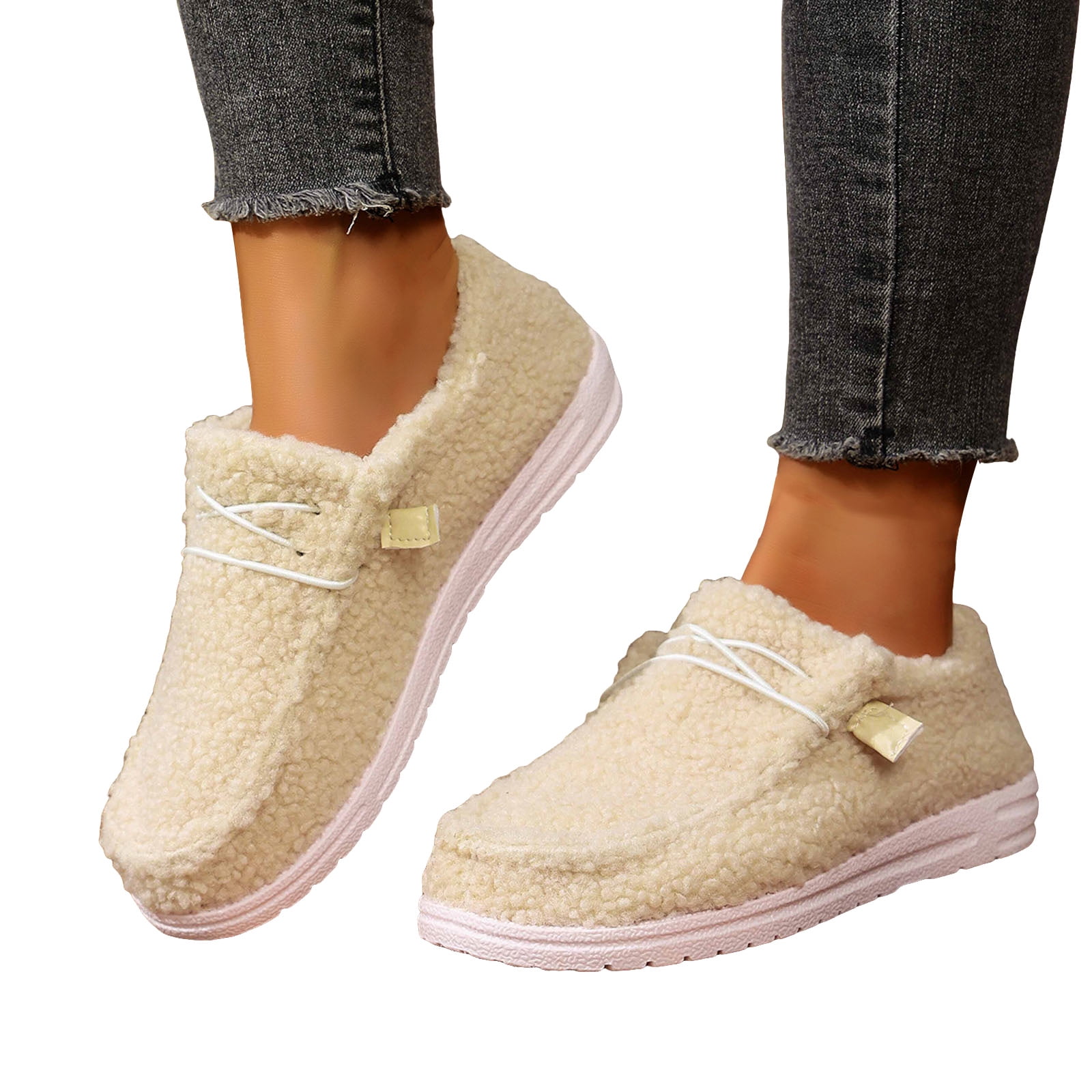 Fuzzy Slippers House Shoes for Women Indoor and Outdoor Fashion Casual ...