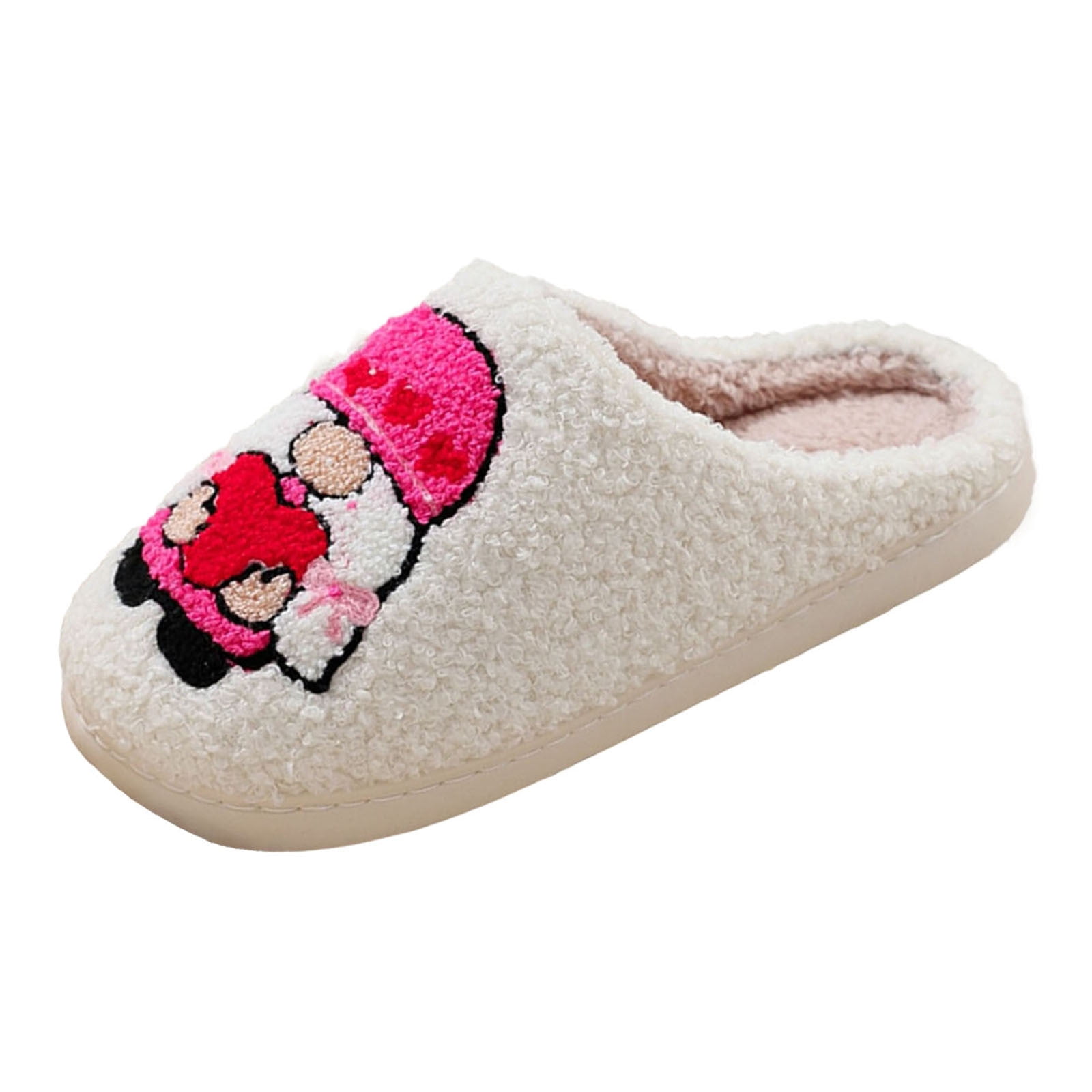 Fuzzy Slippers For Women Cozy Home Christmas Models Cott On Slippers ...