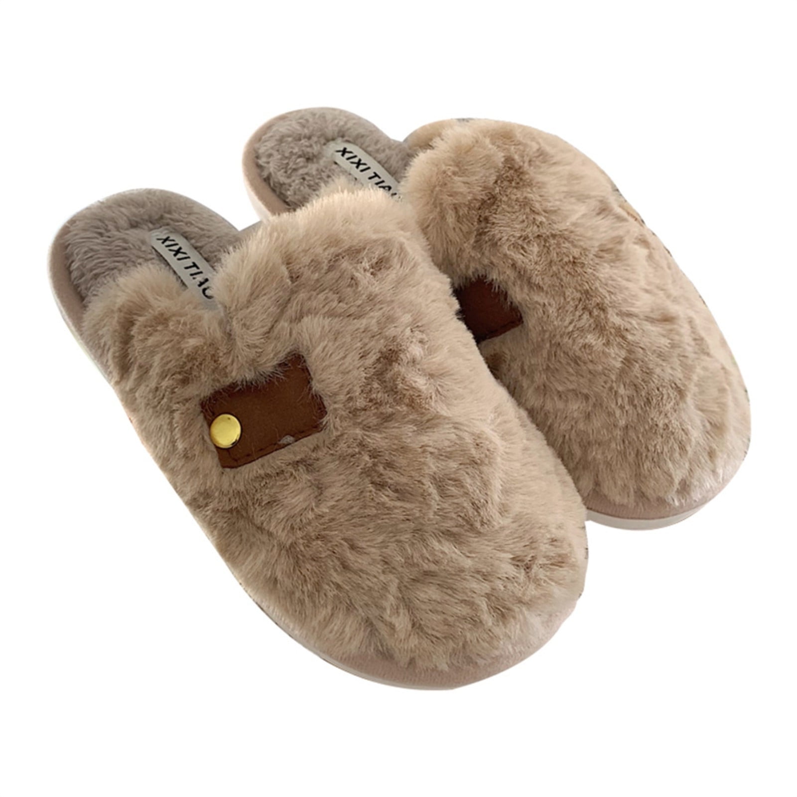 Fuzzy Slippers for Women, Fluffy House Slippers, Plush Slippers Memory ...