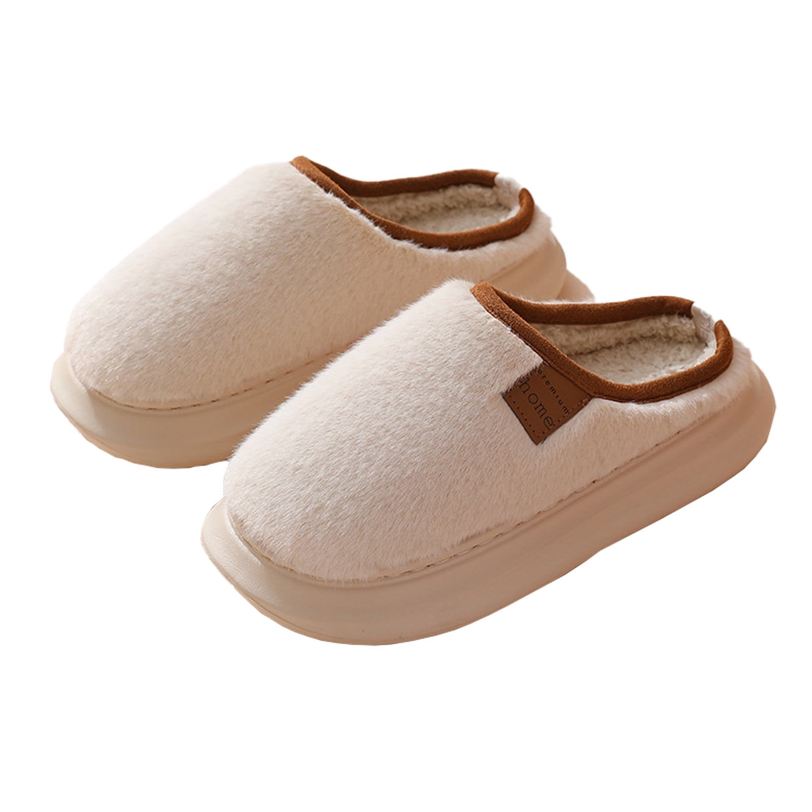 Fuzzy Slippers for Women Men, Cute Fluffy House Slippers, Plush Memory ...