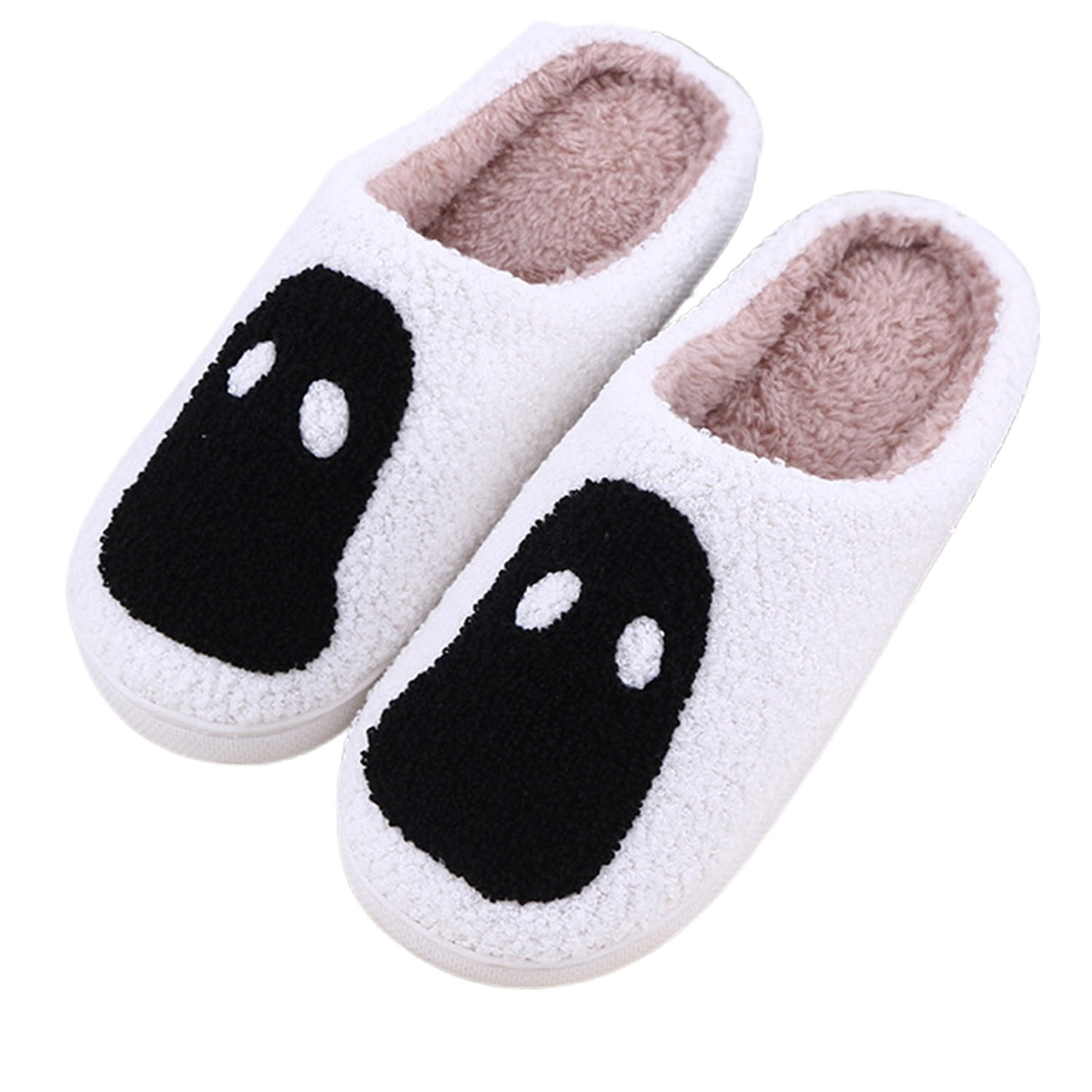 Fuzzy Slippers For Women Slippers Halloween Couple Design Cozy Indoor ...