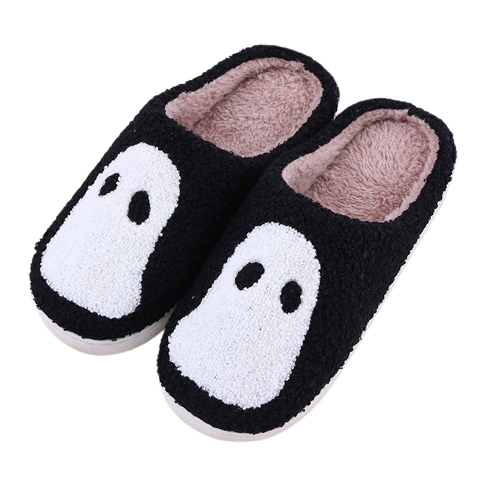 Fuzzy Slippers For Women Slippers Halloween Couple Design Cozy Indoor ...