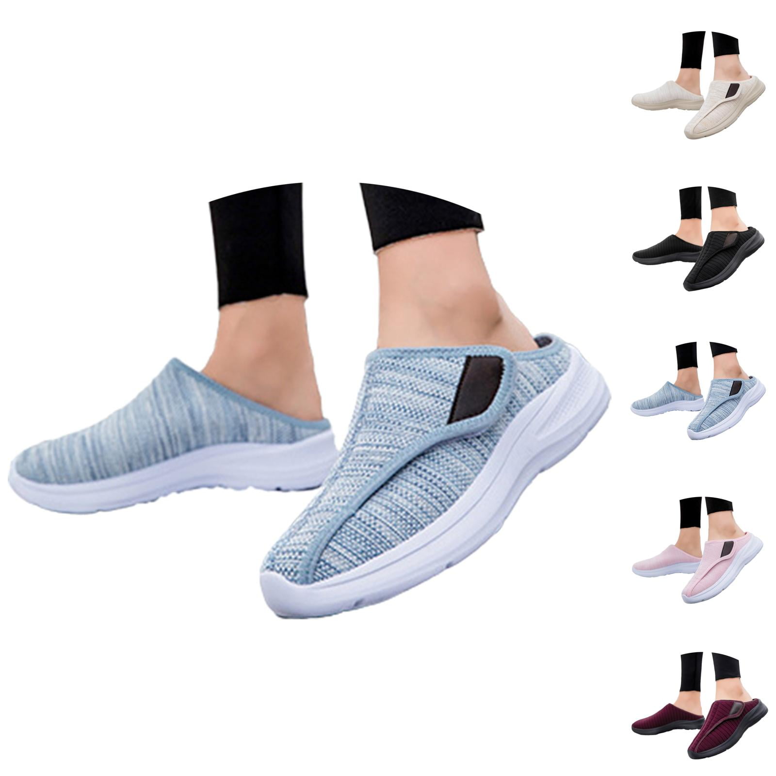 Fuzzy Slippers for Women Soft Cozy Home Bedroom Slides Warm Lined On ...