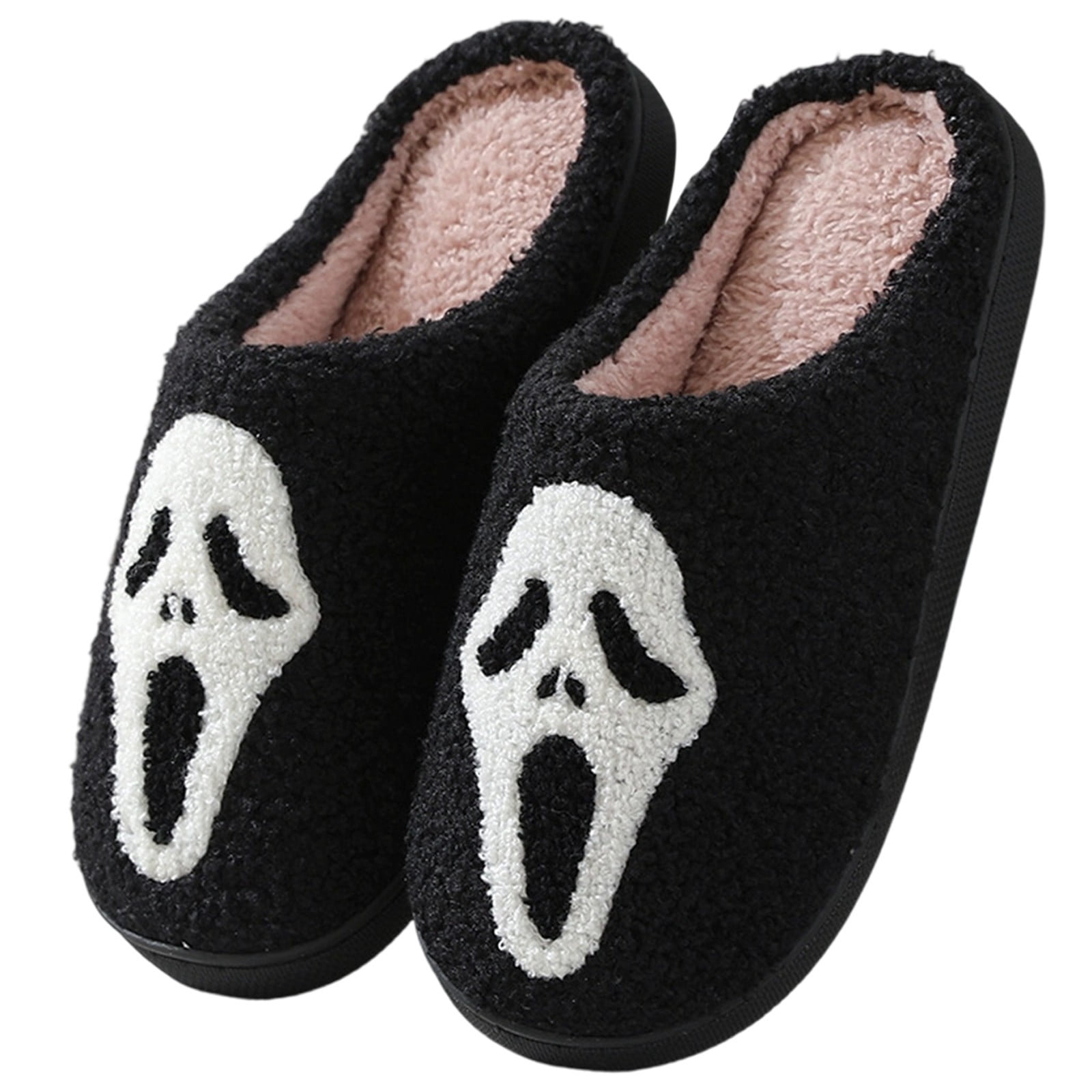 Fuzzy Slippers For Women Warm Winter Cartoon Slippers Couples Indoor ...