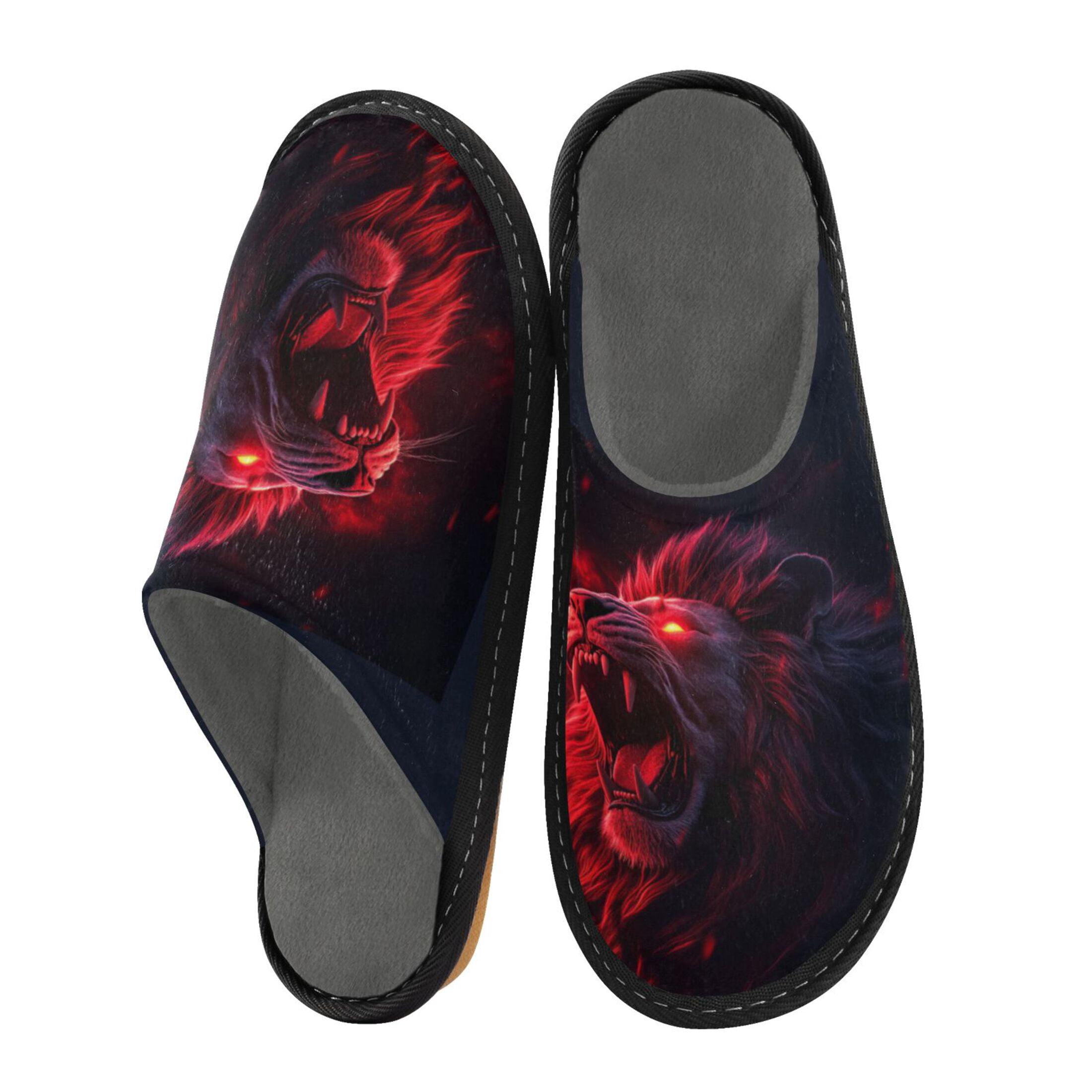 Fuzzy Slippers Women and Men Non-slip Fuzzy Flat Slippers House Bedroom ...