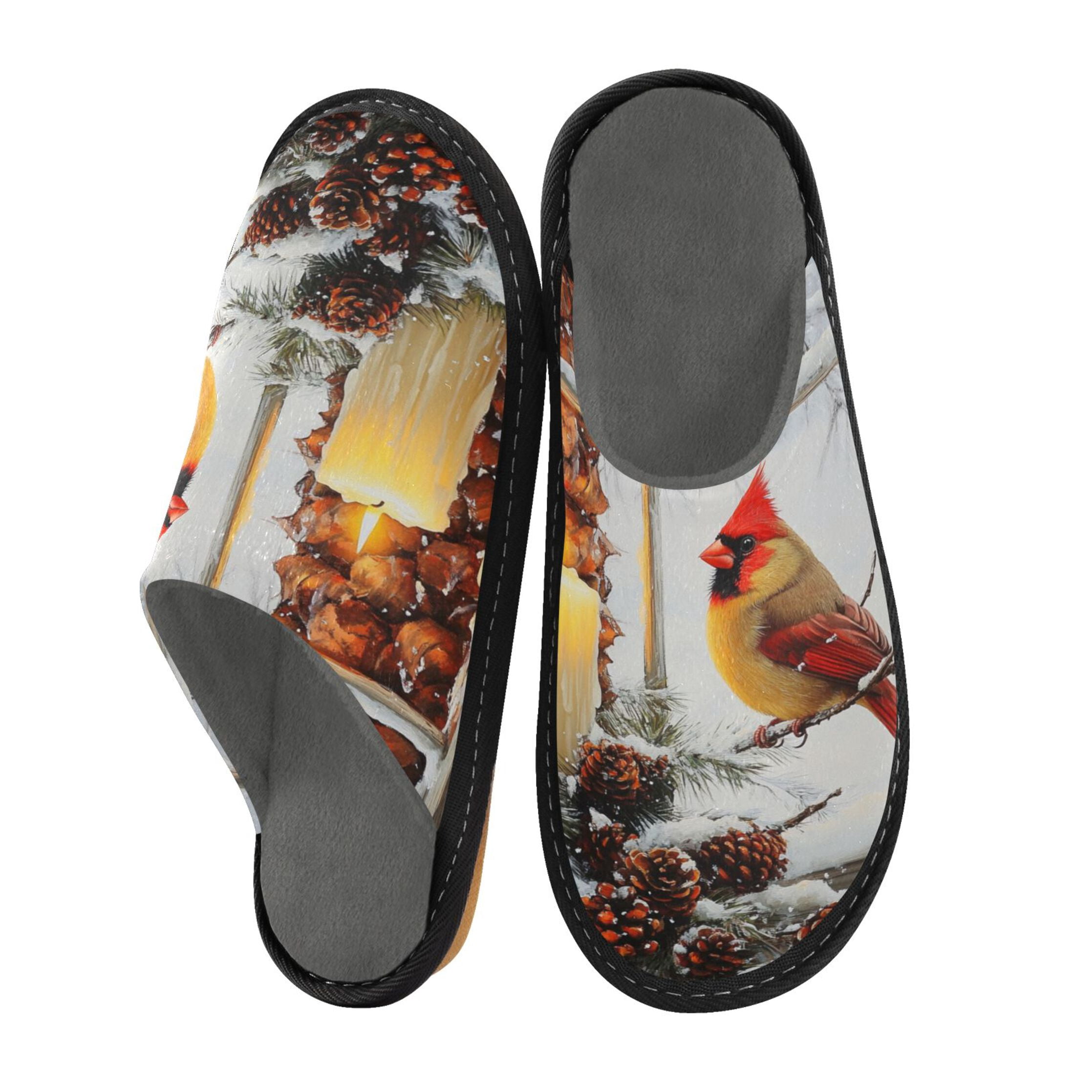 Fuzzy Slippers Women and Men Non-slip Fuzzy Flat Slippers House Bedroom ...