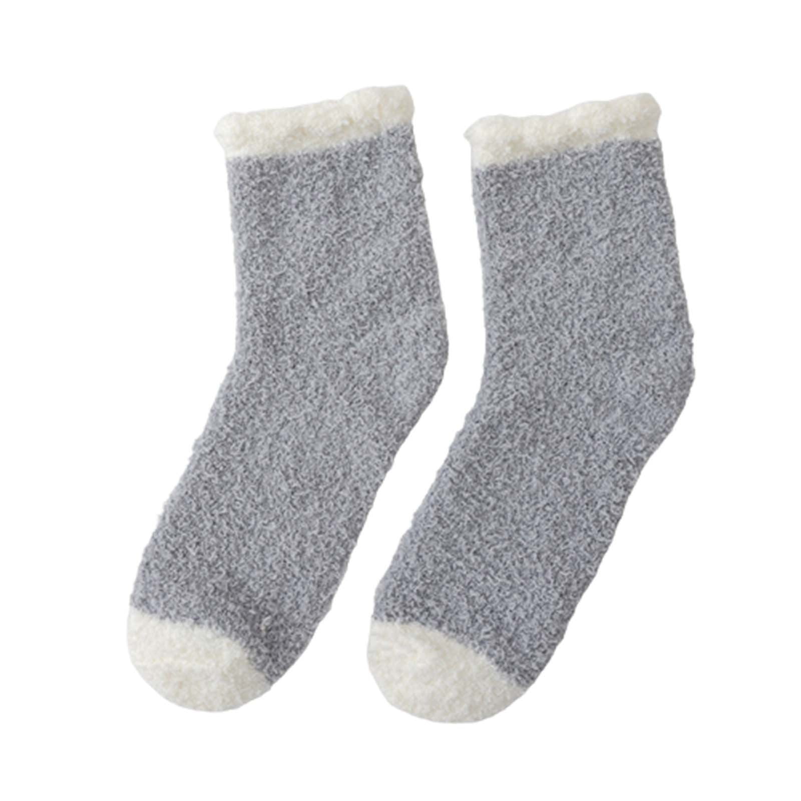 Fuzzy Socks For Women With Grips Plush Fuzzy Socks Sleep Cozy Socks ...