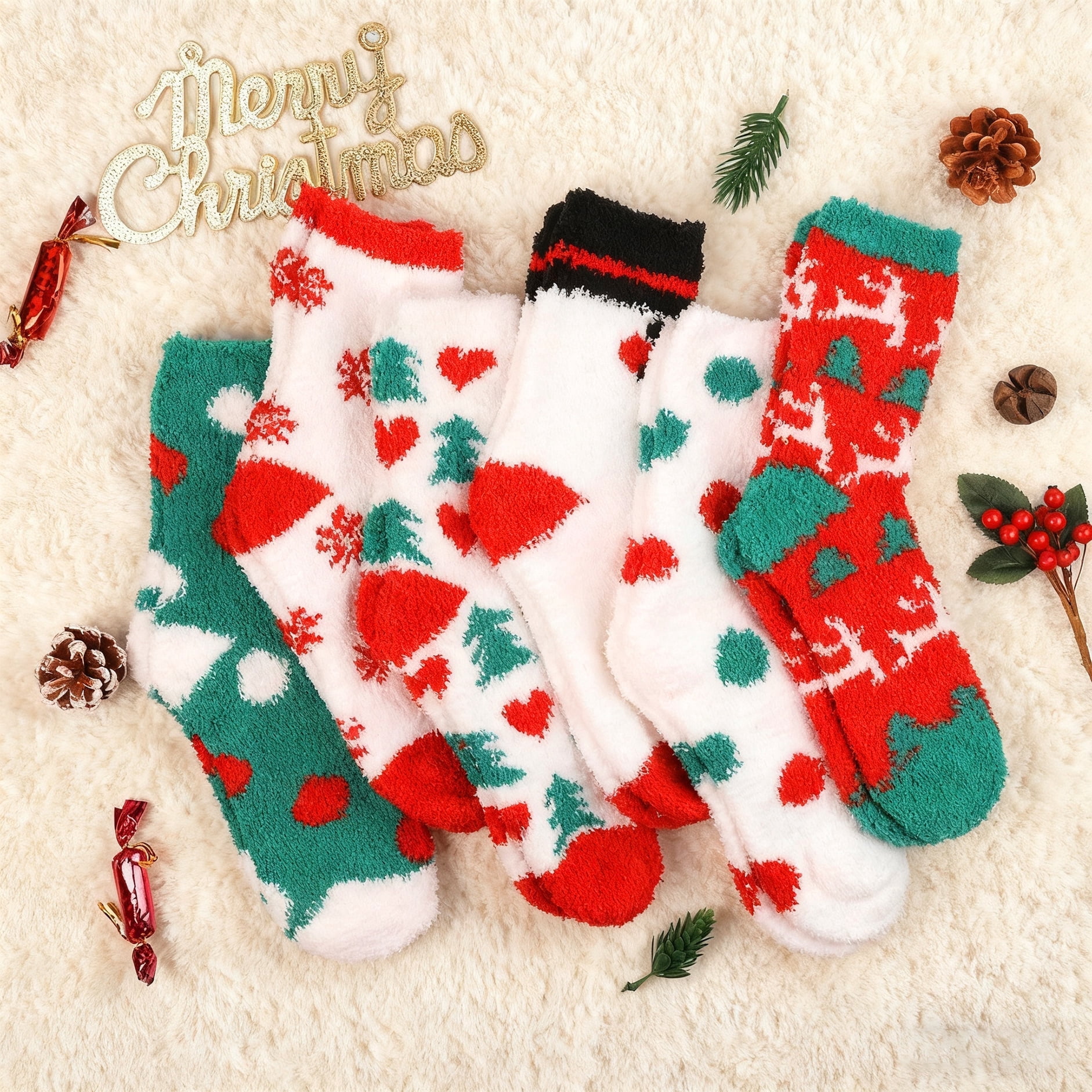 FREE YOKA Fuzzy Socks for man，Cozy Fluffy Warm Soft Winter Sleeping ...