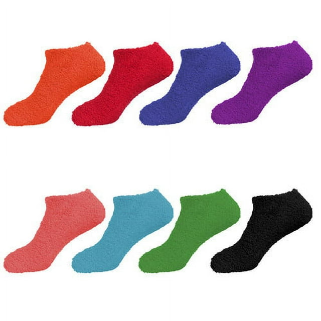 Fuzzy Soft Warm Thick Comfortable Women's Short Ankle Socks, Winter ...