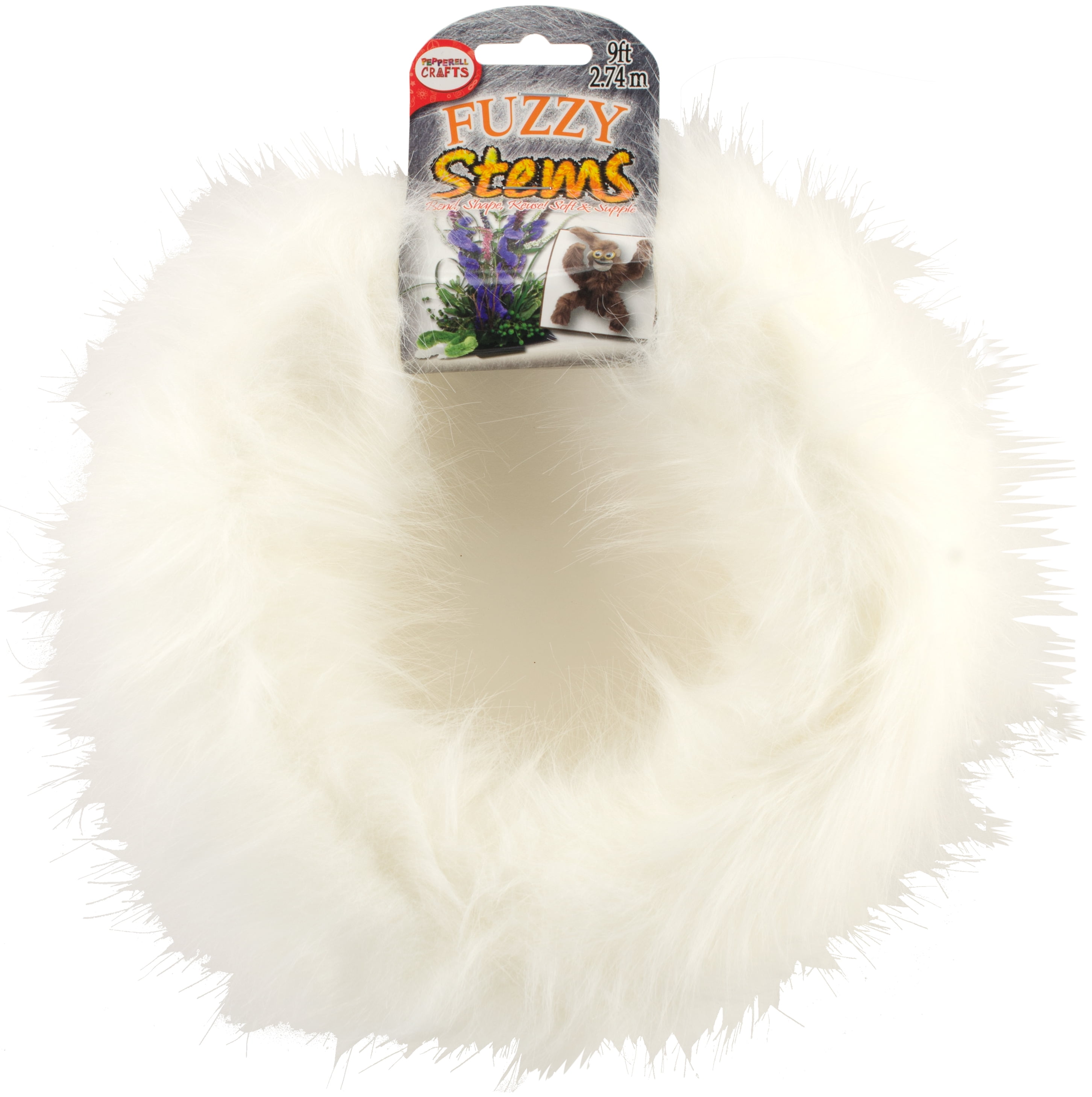 Fuzzy Stem 9'-Pure White - Walmart.com