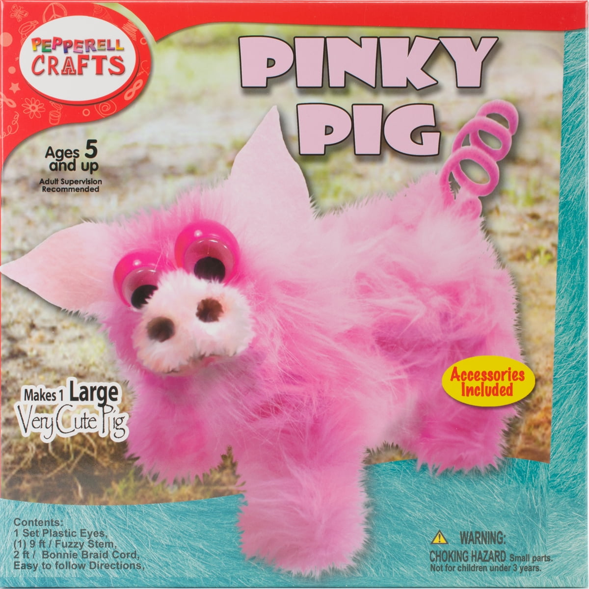 Fuzzy Stem Kit - Pinky Pig - Walmart.com