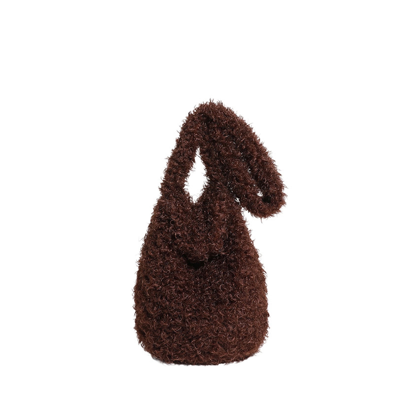 Fuzzy Tote Bag for Women Large Shoulder Cute Faux Purses Soft Furry ...