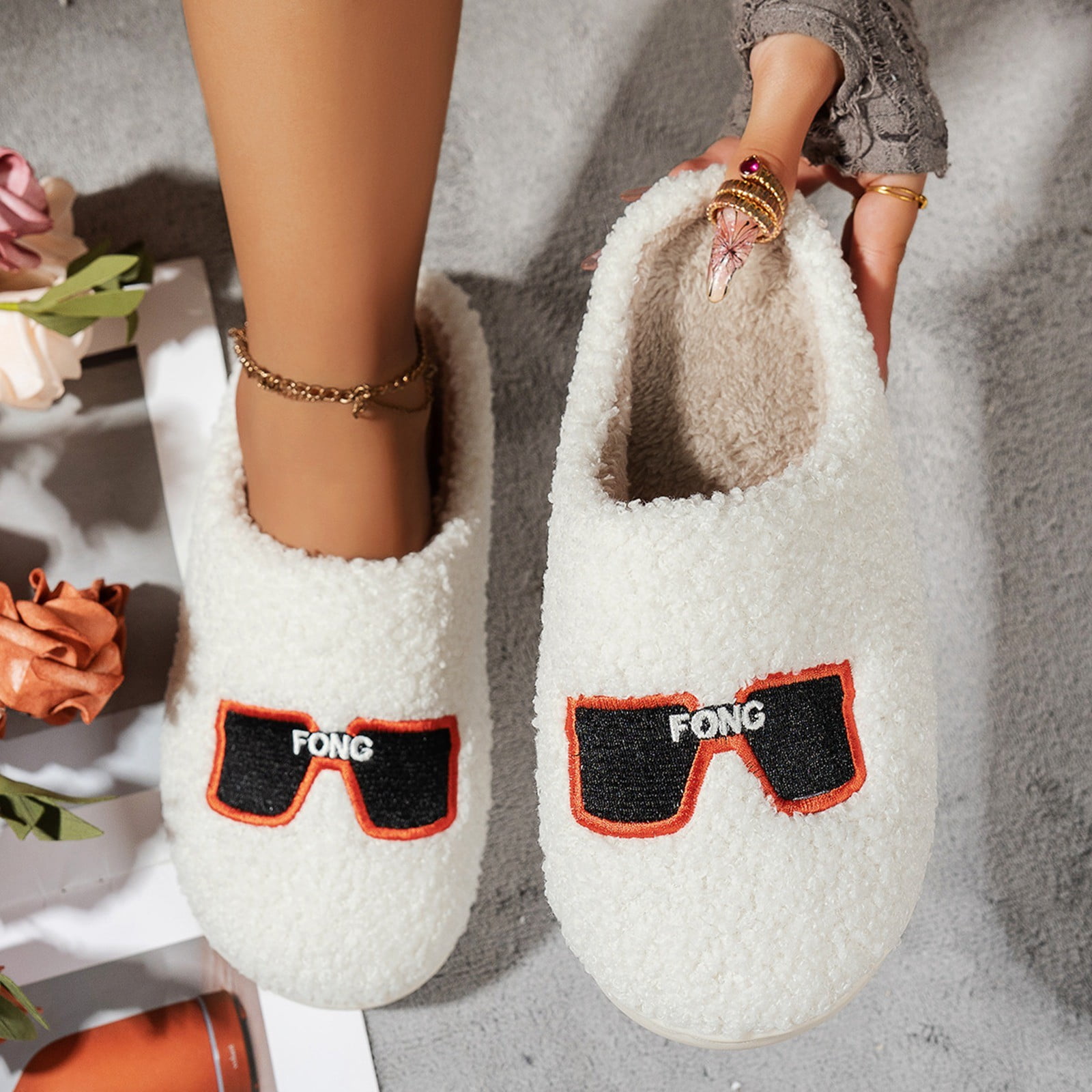 Fuzzy Womens Slippers Slip-On Suede Mule Slipper - Cozy & Stylish ...