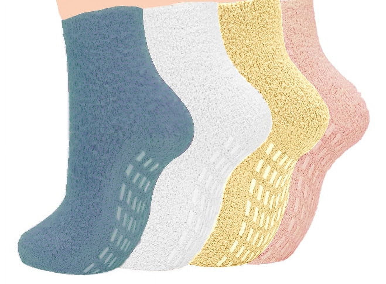 Fuzzy winter slipper socks for women - Non-Slip Grip Socks Warm Fleece ...