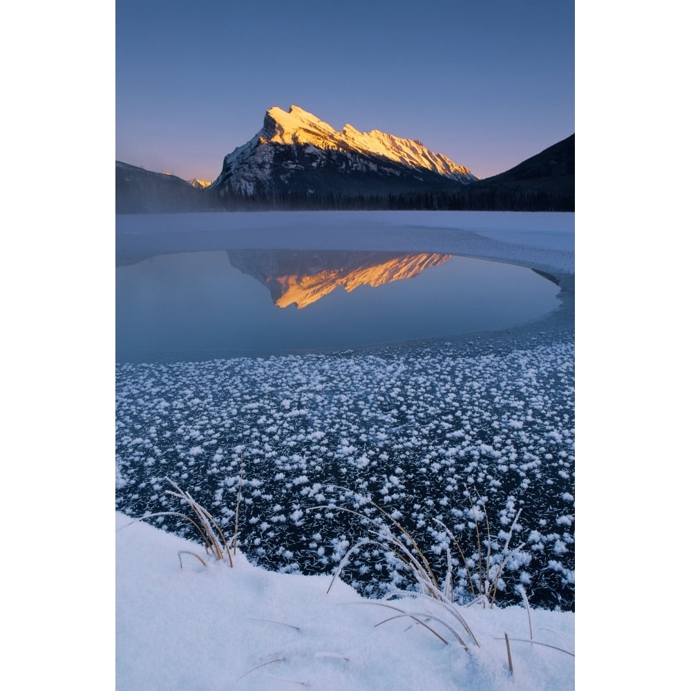 Fv3542 Natural Moments Photography; Icy Lake Mountains In Background ...