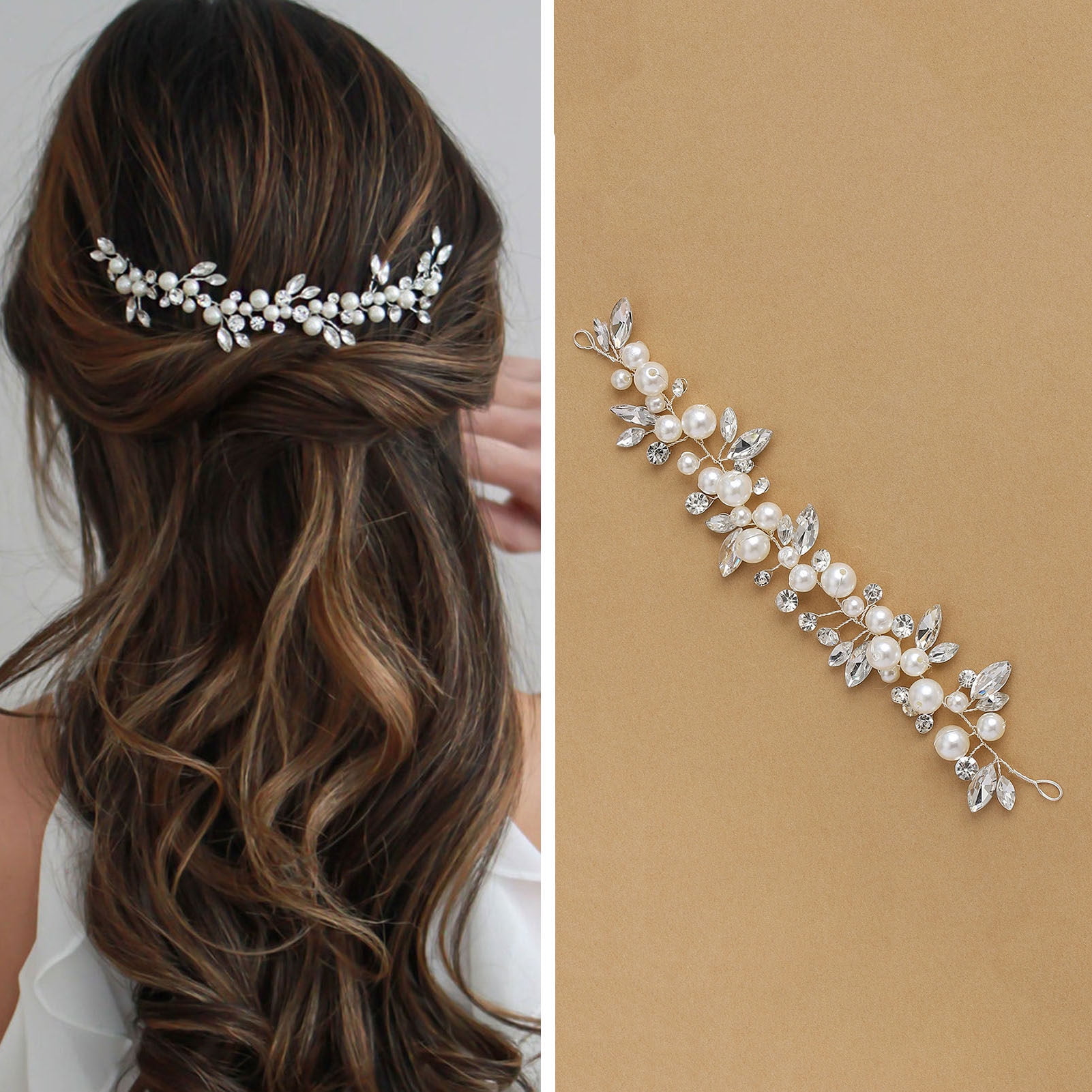Fvsianol Bride Wedding Headdress Bride Hair Decor Jewelry Bride Wedding ...