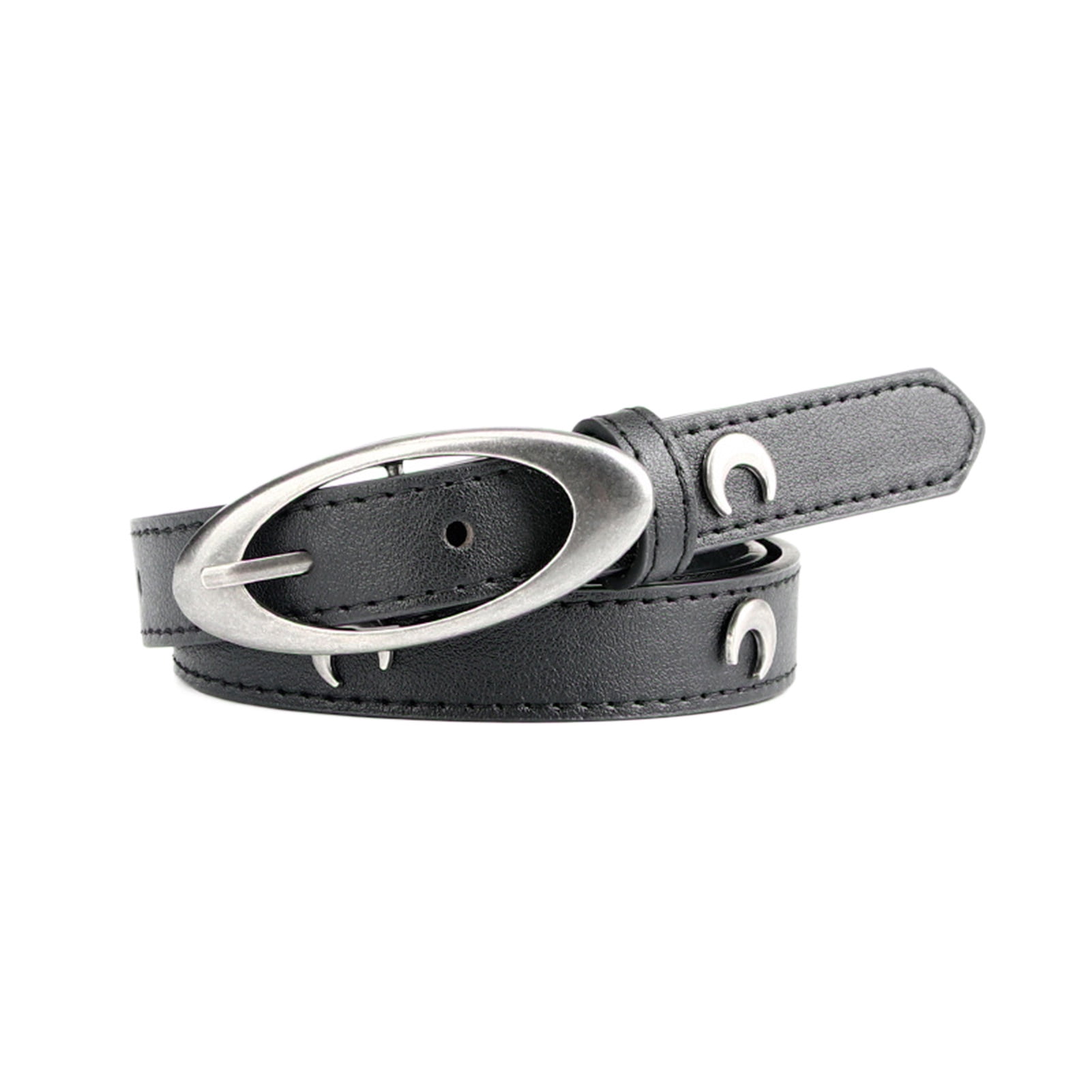 Fvsianol Moon And Star Belt Black Punk Belt Women's Punk Style Belt ...