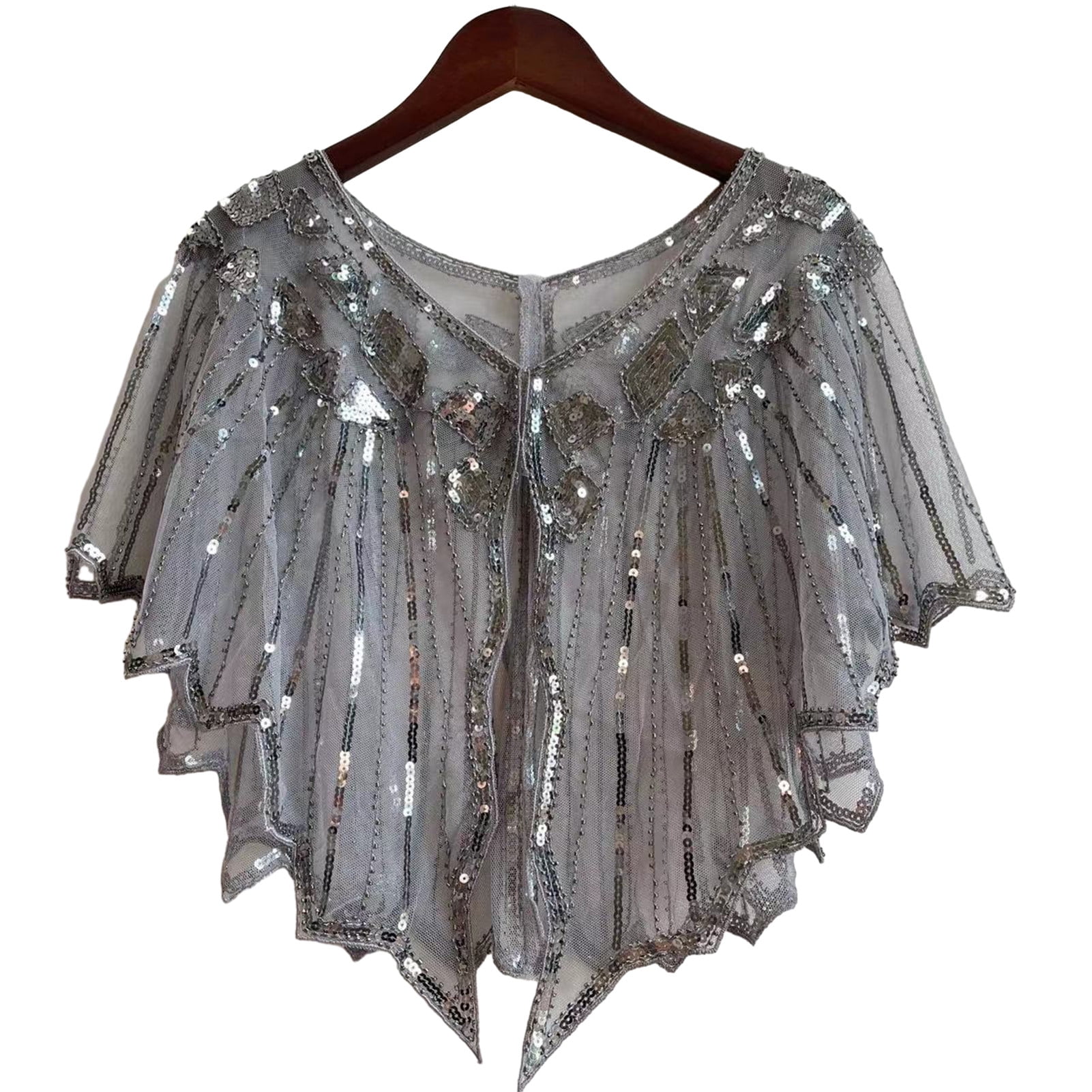 Fvsianol Solid Color Shawl Women Shawl Women Prom Shawl Beaded Sequin ...