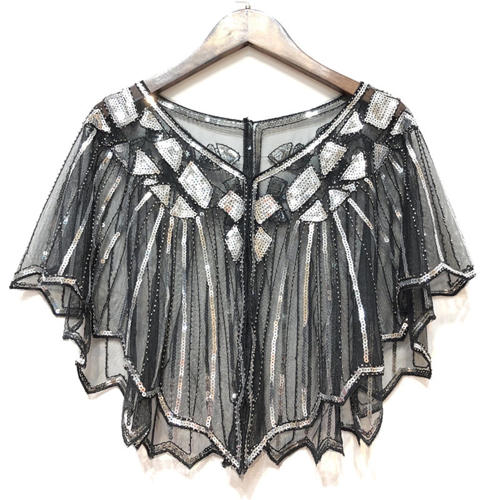 Fvsianol Solid Color Shawl Women Shawl Women Prom Shawl Beaded Sequin ...