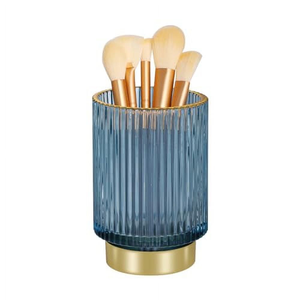 Fvstar Makeup Brush Holder,Gold Toothbrush Holder,Glass Makeup Storage ...