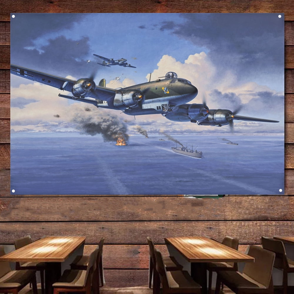 Fw 200 C-4 Condor Fighter Jet Banner Wall Art - 38" x 57" Aviation ...