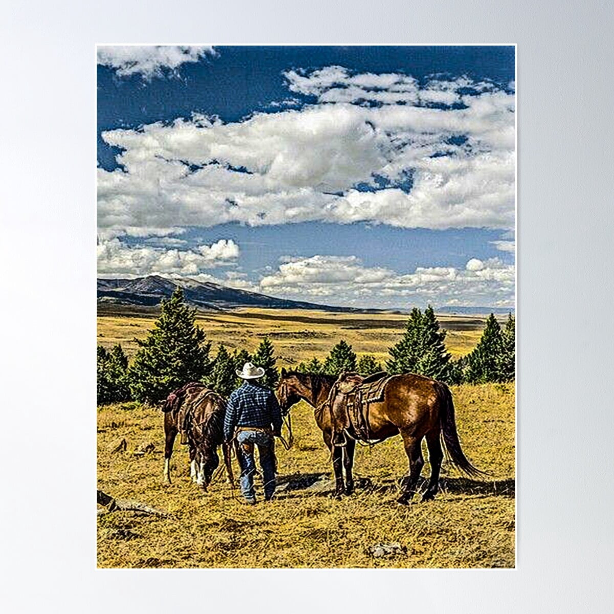 Fwc 5217 Old West Wild Cowboy Poster Wall Art, Modern Wall Decor For ...