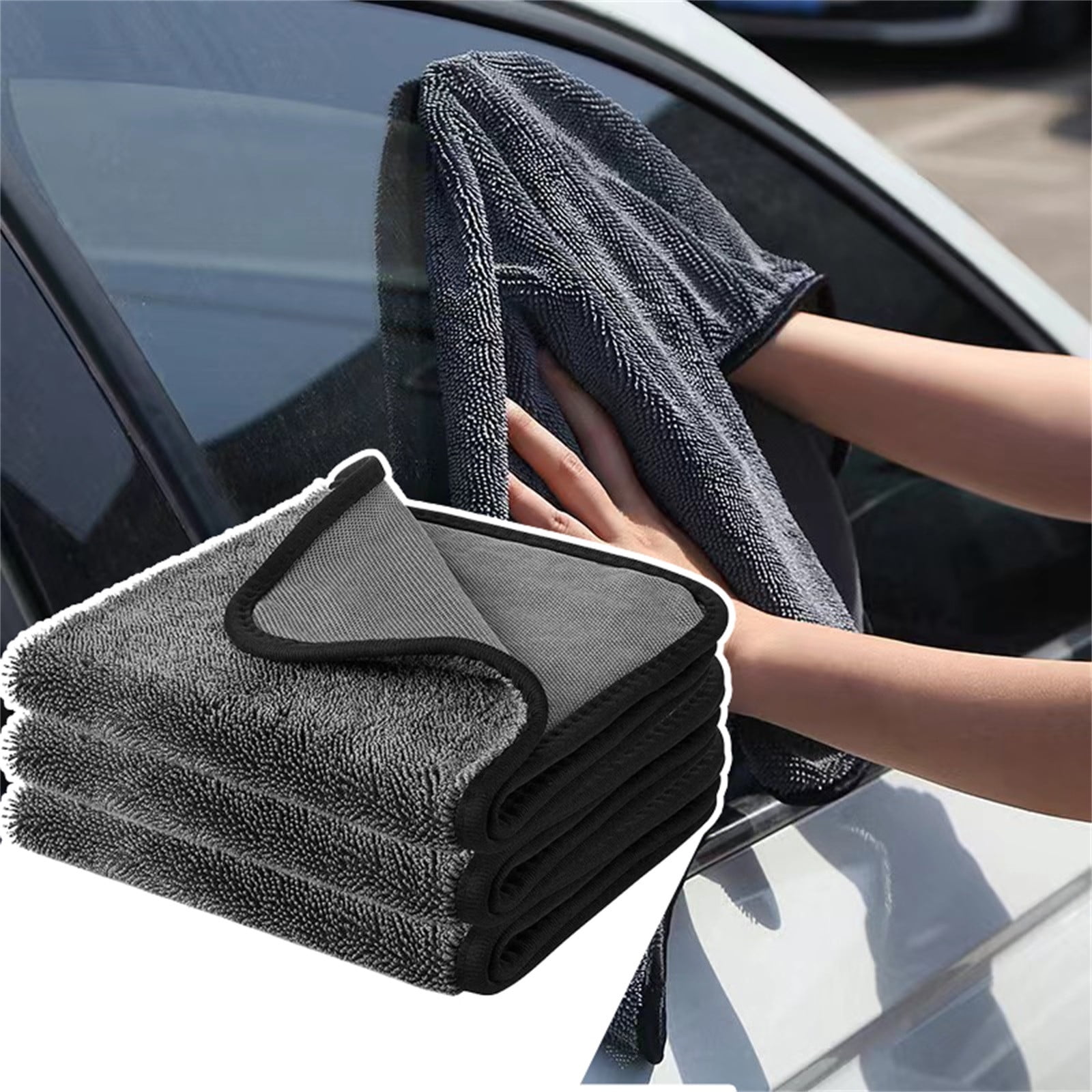 Fwohh Microfiber Car Wash Towels Large Water Uptake Shower Cubicle Cloth for Removing Water In ...