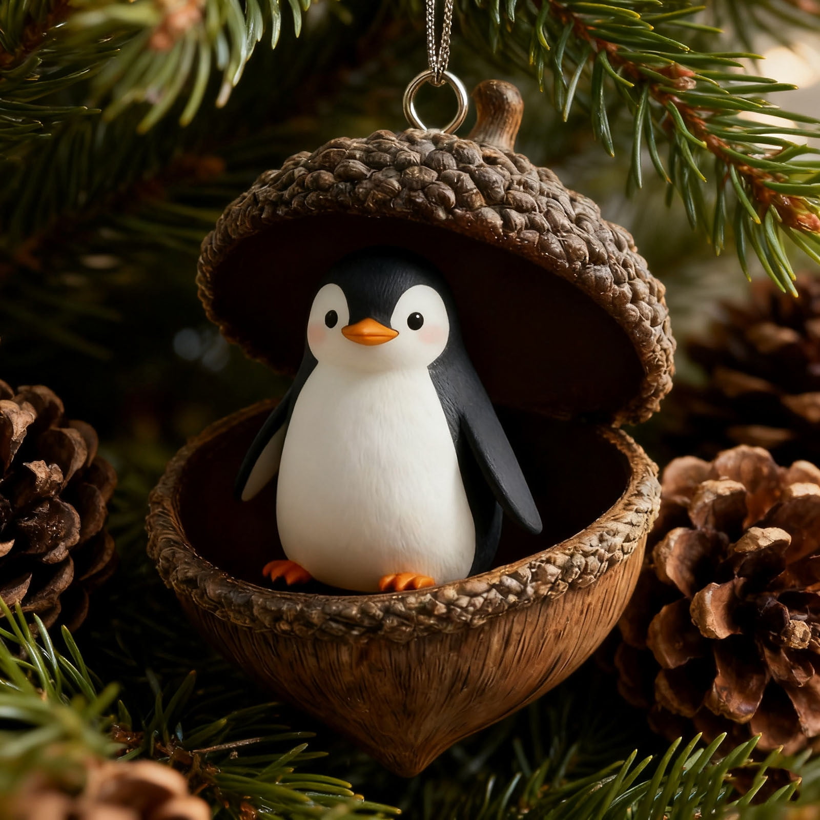 Fwttom Christmas Animal Acorn Ornaments - Adorable Forest Creatures ...