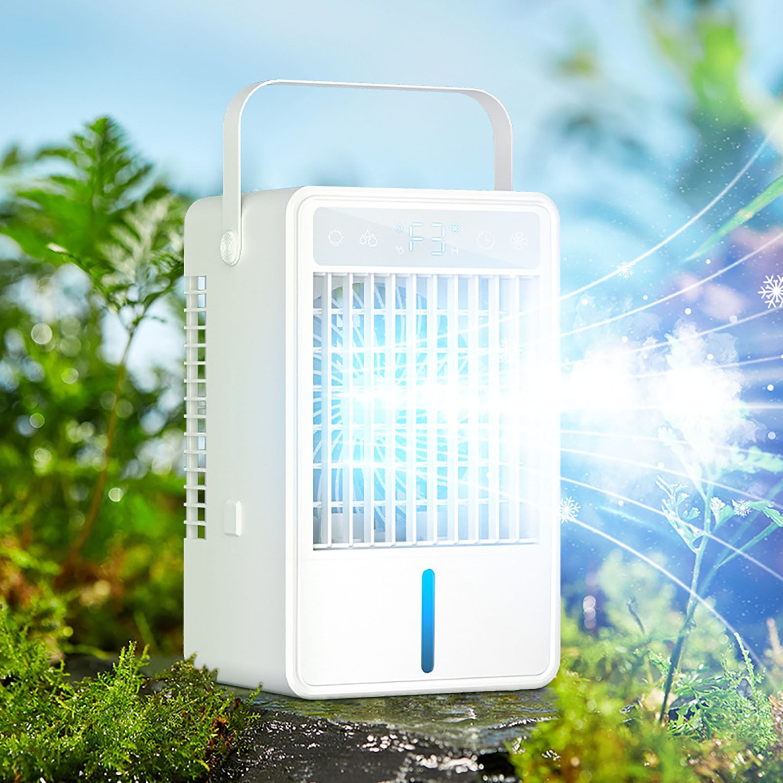 Fwttom Cooling Fan - Quiet Small Water Cooling Desk Fan, Portable Air ...