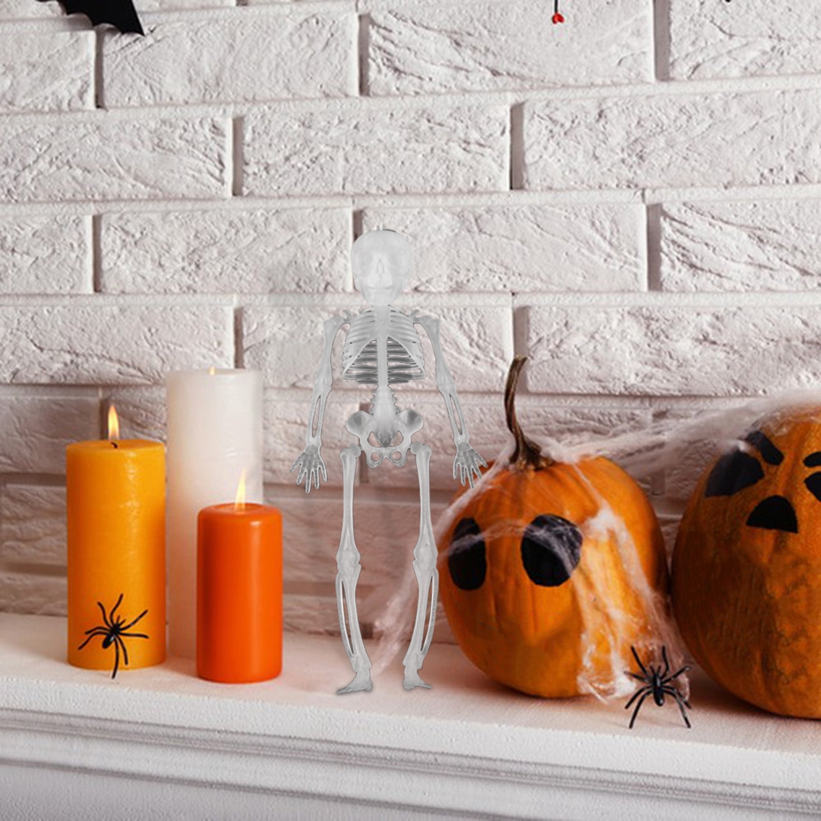 Fwttom Halloween Skeleton Decor, Scary Human Posable Skeleton Room ...