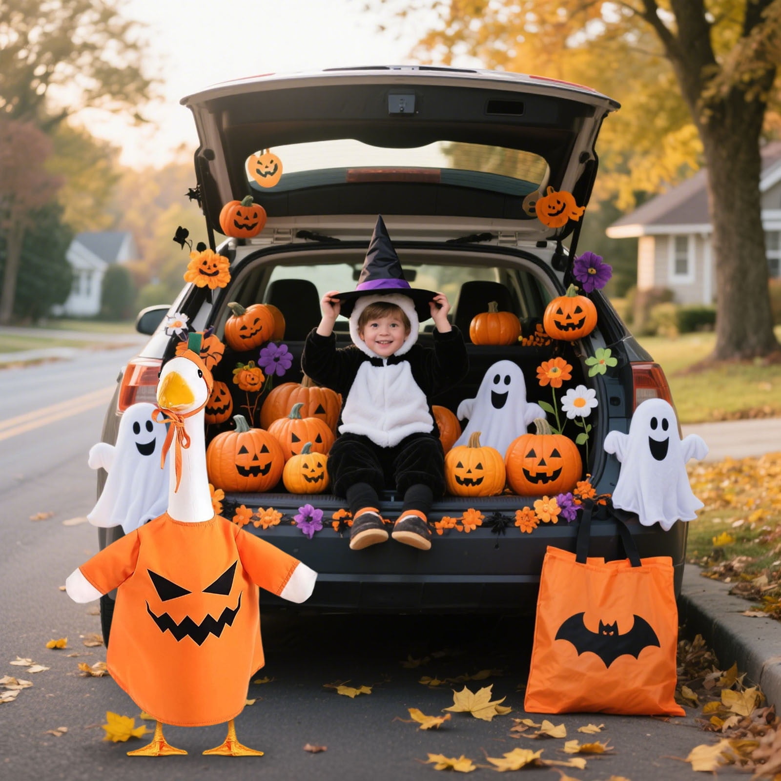 Fwttom Porch Goose Outfits for Halloween, Adorable Holiday Goose ...