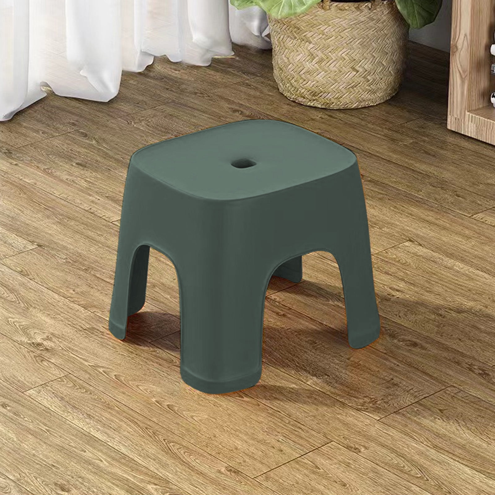 Fwttom Small Step Stool, Non Slip Thickened Plastic Small Stool Chair ...