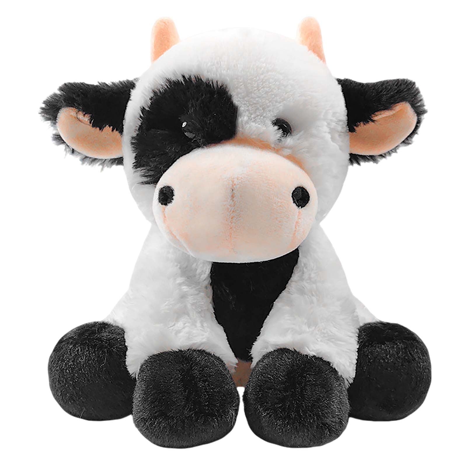 Fwttom Stuffed Animals Plushie - Cute Cow Plush Figure Toys Sitting ...