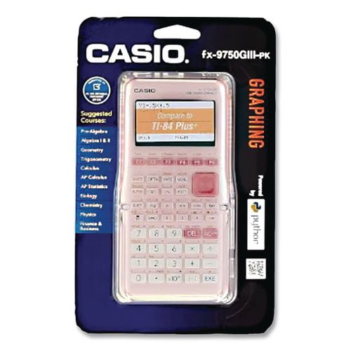 Fx-9750giii 3rd Edition Graphing Calculator, 21-Digit Lcd, Pink | Bundle of 2 - Walmart.com