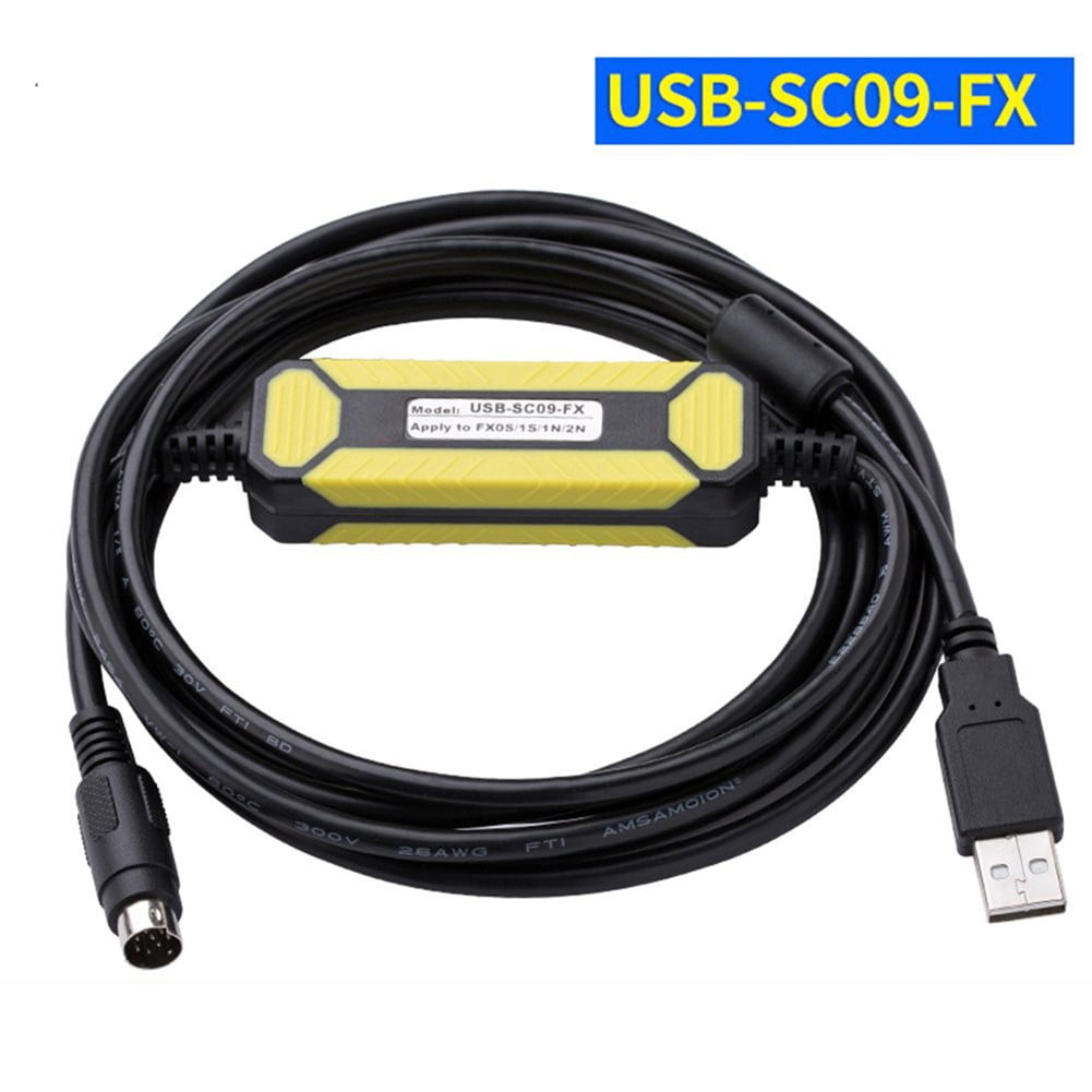 FX1N/FX2N/FX1S/FX3U series plc programming cable data download line usb ...
