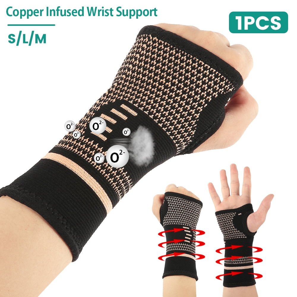 Fyeme Copper Wrist Support Compression Sleeve Hand Brace , Copper ...