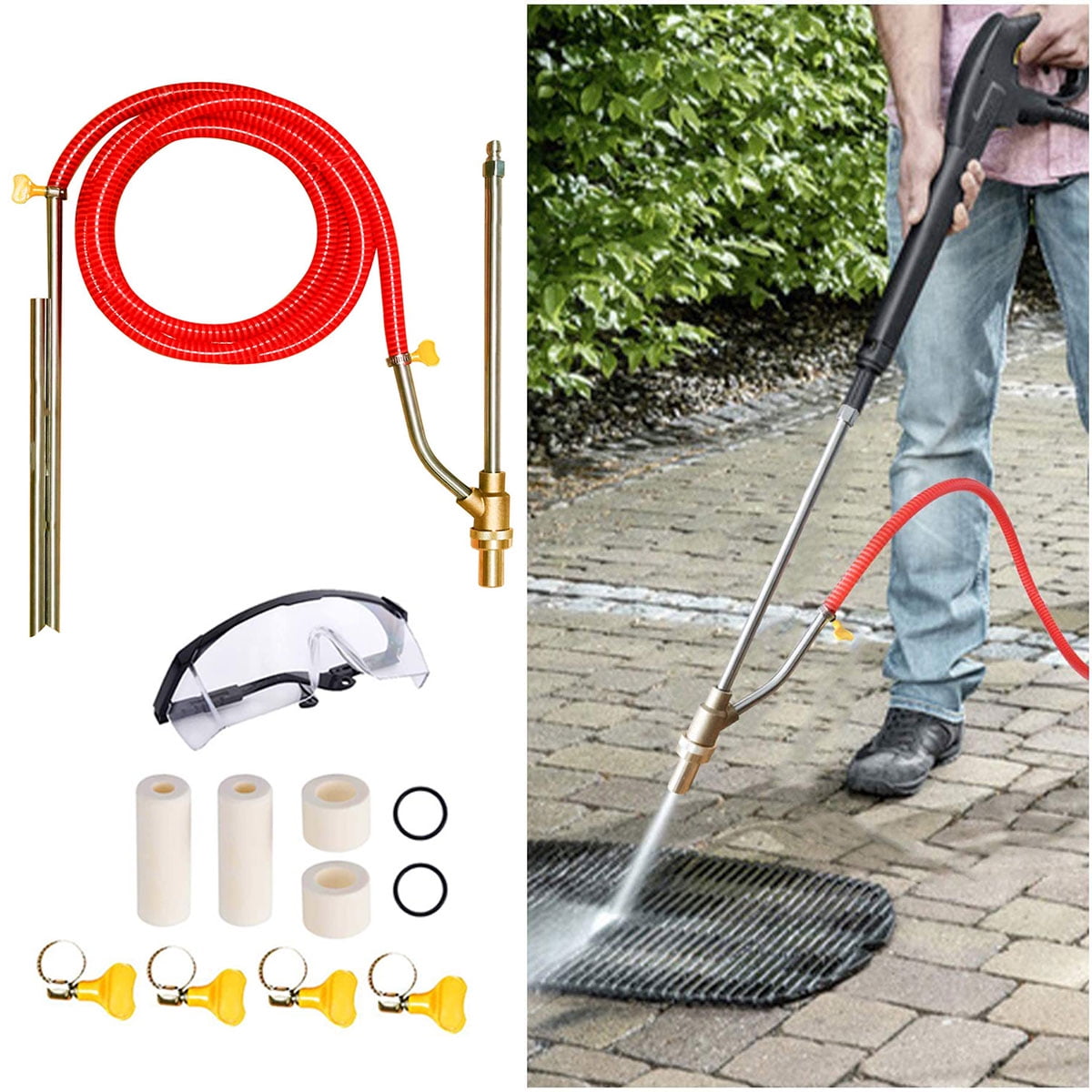 Fyeme Pressure Washer Sandblasting Kit High Pressure 5000PSl Sand ...