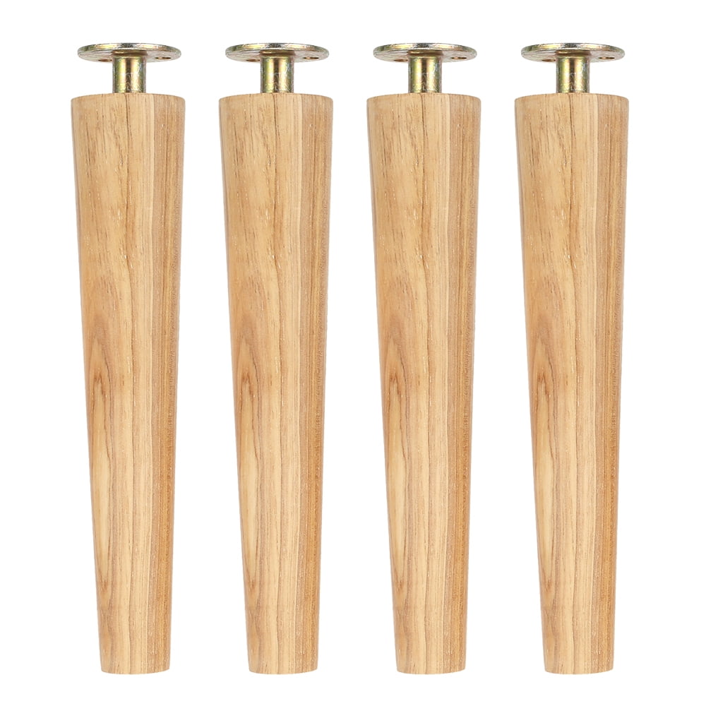 Fyeme Wooden Furniture Legs with 4 feet, Brown, 4 Pack - Walmart.com
