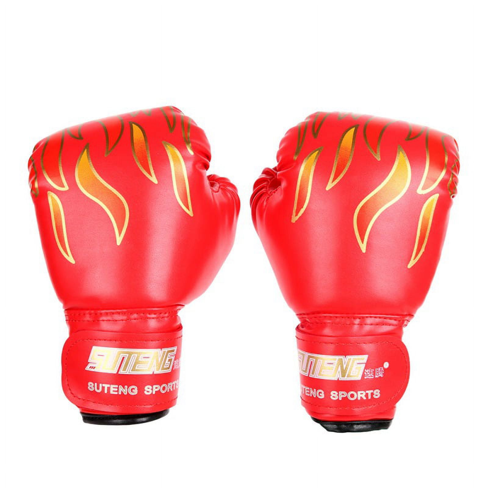 Fymall 1 Pair Children Unisex Boxing Gloves Built-in Sponge PU Hand ...