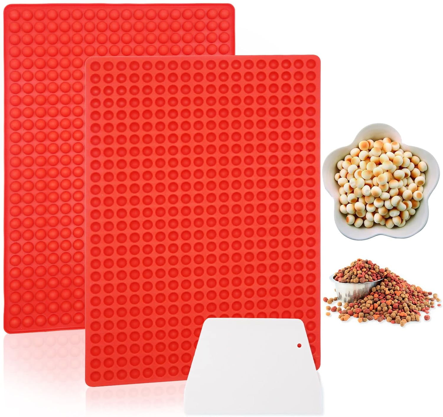 Fymlhomi 2 Pack 468-Cavity Mini Round Silicone Molds - Chocolate Drops ...