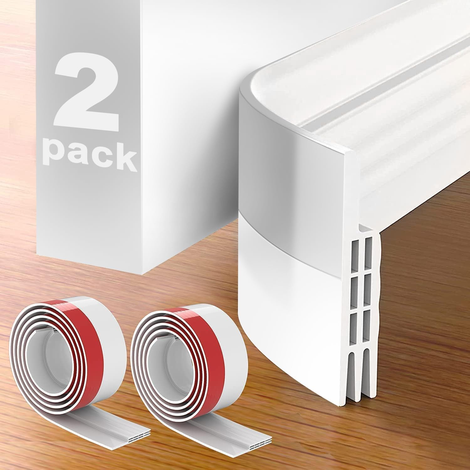 Fymlhomi 2 Pack Bottom of Door Draft Stopper, Weather Stripping Door ...