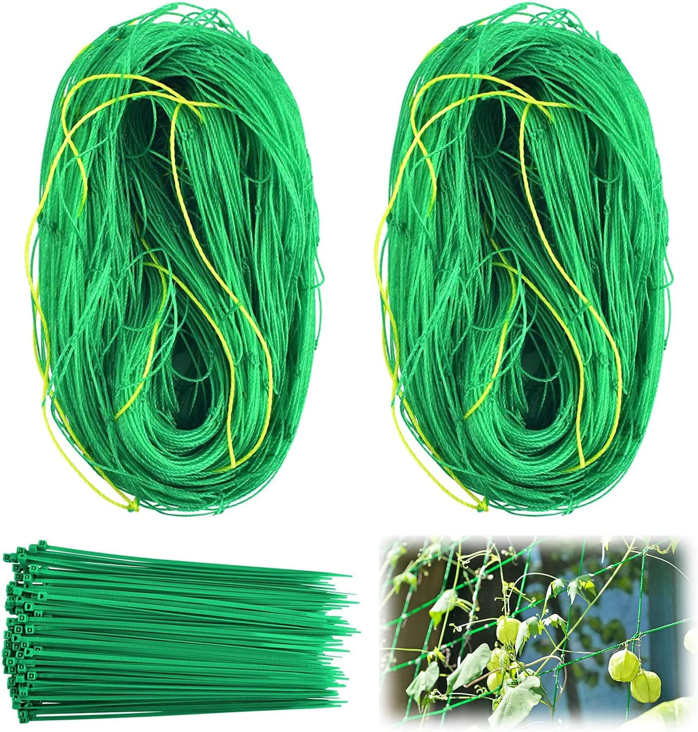 Fymlhomi 2PCS 6x16.4Ft Trellis Netting for Outdoor Climbing Plants ...