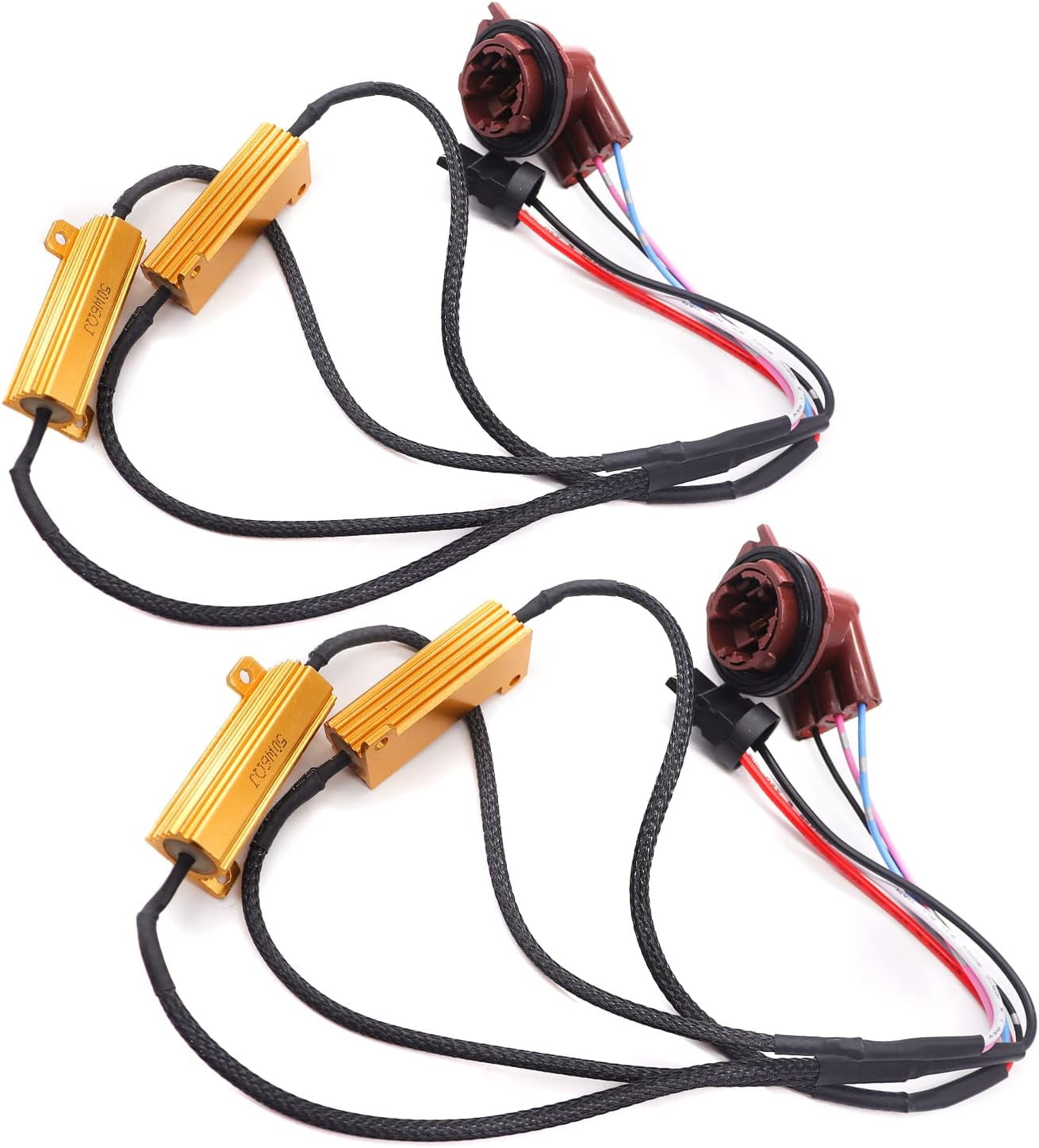 Fymlhomi 2Pcs 3157 3057 4157 LED Resistor Kit, 50W 6 Ohm Turn Signal ...