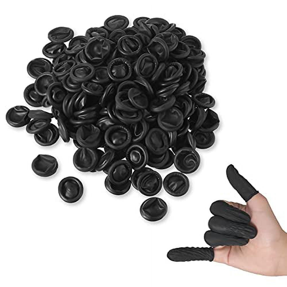 Fymlhomi 400 Pcs Disposable Latex Finger Cots Protective Fingertips ...