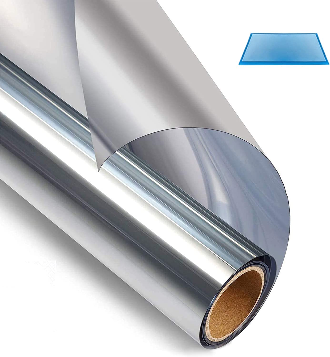 Fymlhomi 44 x 400cm Silver Reflective Self Adhesive Window Film, One ...