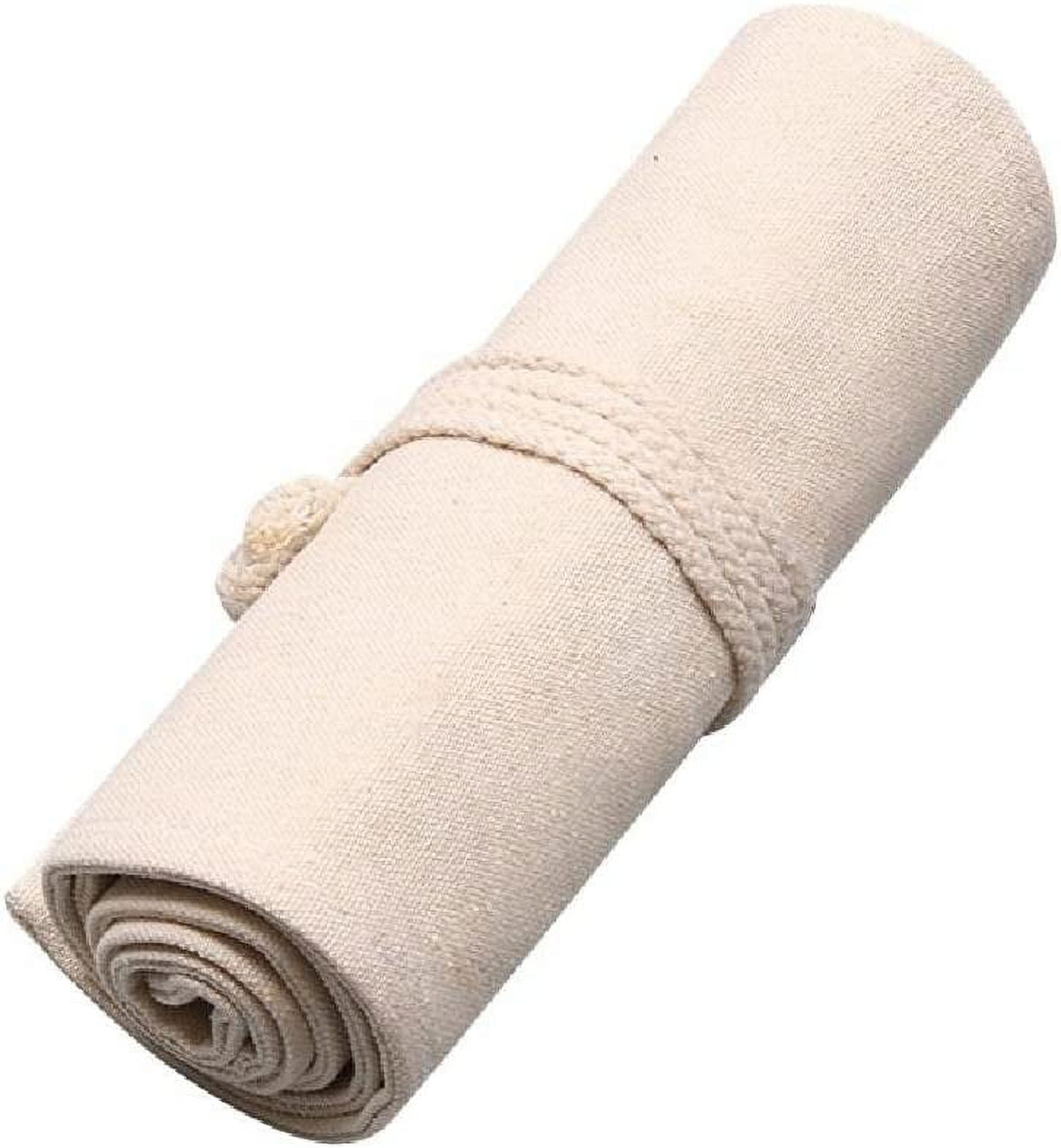 Fymlhomi 72 Slots Canvas Pencil Wrap Pouch Roll Up Pen Holder Case for ...