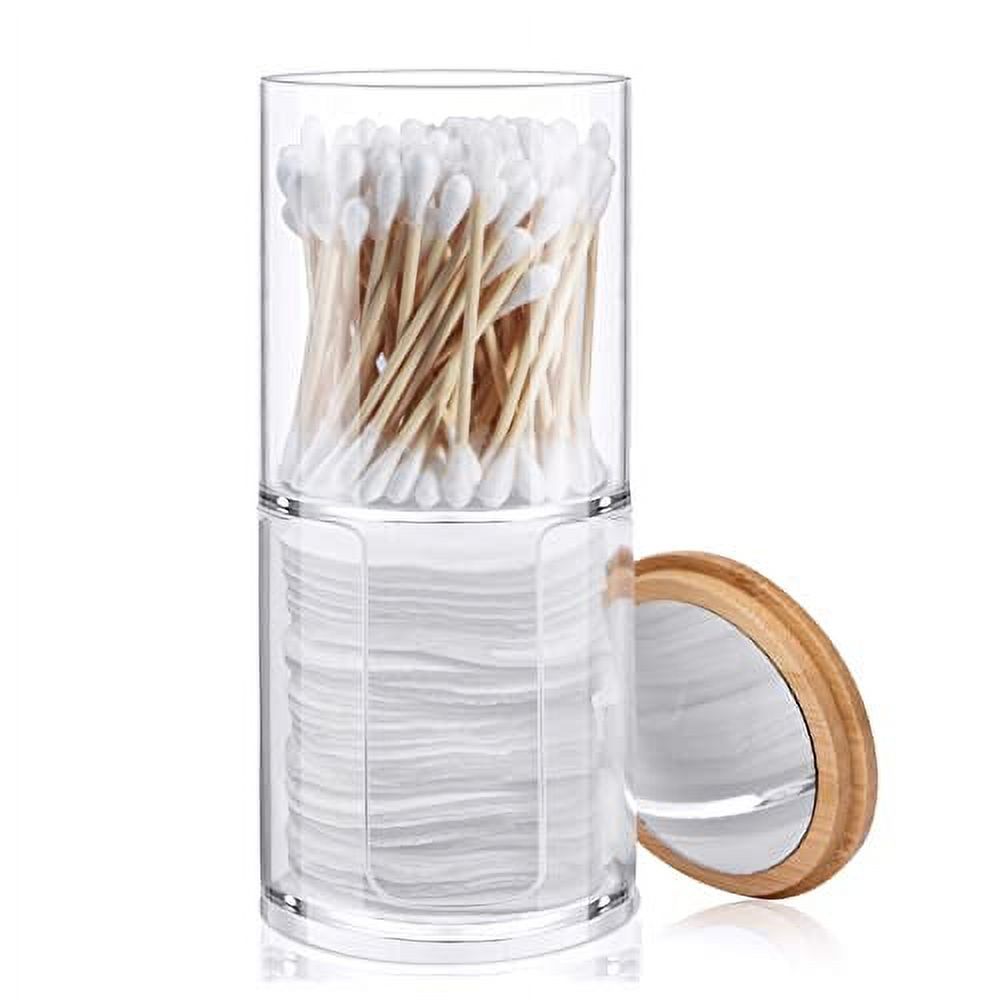 Fymlhomi Acrylic Disposable Cotton Round Pad Holder and Qtip Holder Set ...